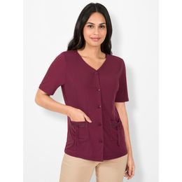 Shirtjacke Lady "Shirtjacke" Gr. 54, rot (bordeau) Damen Shirts V-Shirts