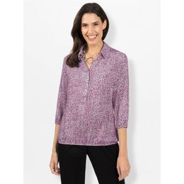 Schlupfbluse Inspirationen Gr. 48, lila (violett, weiß, bedruckt) Damen Blusen Schlupfblusen