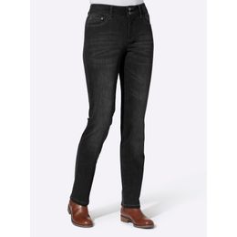 Bequeme Jeans Casual Looks Gr. 25, Kurzgrößen, schwarz (black, denim) Damen Jeans