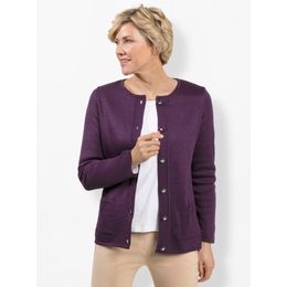 Strickjacke CLASSIC Gr. 50, lila (traube) Damen Strickjacken