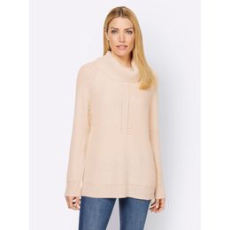 Rollkragenpullover Heine "Pullover" Gr. 38, beige (champagner) Damen Pullover Rollkragenpullover