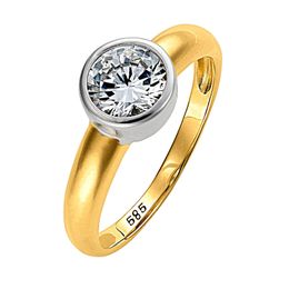 Fingerring Lady Fingerringe Gr. 18, Metall-Metall, goldfarben (gelbgold 585) Damen