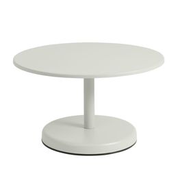 muuto - Linear Steel Outdoor Kaffeetisch, Ø 70 x H 40 cm, grau RAL 7044