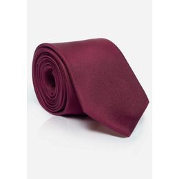 MONTI Krawatte aus reiner Seide, Uni-Pastellfarben, rot