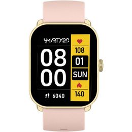 SMARTY 2.0 Smarty 2.0 Smartwatch (1,78 Zoll) Set, 2-tlg., mit Wechselband, rosa|schwarz