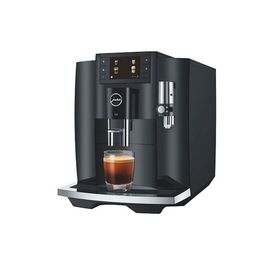 Jura Kaffeevollautomat 15584 E8 Piano Black (EC), einstellbare Tassenfüllmenge, Klartext-Display, schwarz