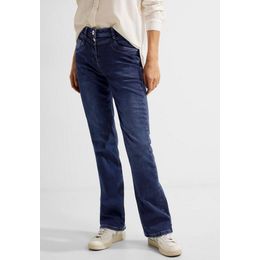 Cecil Bootcut-Jeans Slim Fit Jeans mit Bootcut Mittelblaue Waschung, blau