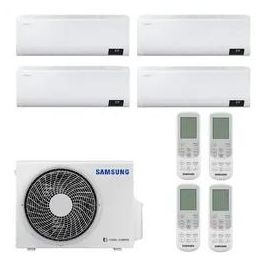 Samsung Wind-Free Comfort MultiSplit Wandgeräte 3x AR09TXFCAWKN + AR12TXFCAWKNEU + AJ080TXJ4KG | 3x 2,5 kW + 3,5 kW - Weiß
