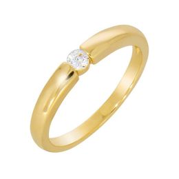Firetti Fingerring Schmuck Geschenk Silber 925 Damenring Verlobungsring Solitär, mit Zirkonia (synth), gelb|goldfarben|weiß
