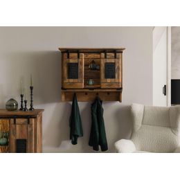 Wandregal Mango / Altholz 90x30x75 natur lackiert RAILWAY LUX #151