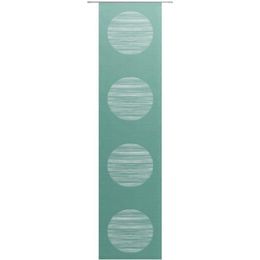 Schiebegardine Padova, Neutex for you!, Klettband (1 St), halbtransparent, Scherli, inkl. Befestigungszubehör, Breite: 57 cm, grün