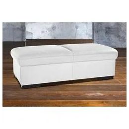 Hocker exxpo - SOFA FASHION "Salerno" Gr. B/H/T: 140cm x 46cm x 67cm, Luxus-Kunstleder, weiß Polsterhocker Hocker