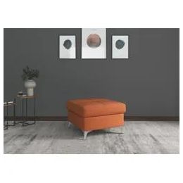 Sit & More Hocker SIT & MORE "Baviene", orange (terra), B:72cm H:46cm T:72cm, Hocker, Polsterhocker