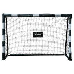 Fußballtor SANDORA "Hattrick M", schwarz (schwarz, weiß), Sport-Tore, Kinder, B/H/L: 180cm x 120cm x 60cm, Stahl-Polyester, Ron-Robert Zieler Edition, 180x120x60, schwarz/weiß, B:180cm