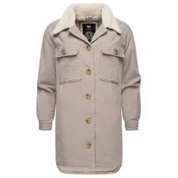 Cordjacke Ragwear "Kyoka" Gr. L (40), beige Damen Jacken Stylische Jacke aus Cord mit flauschigem Innenfutter