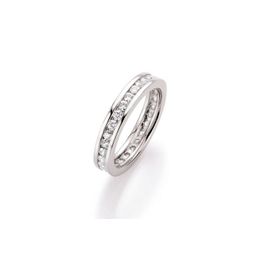 Smart Jewel Silberring Memoire Ring, rundum mit Zirkonia gefasst, Silber 925, weiß