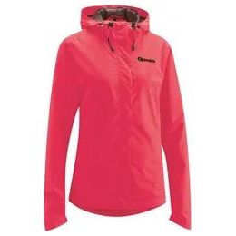 Fahrradjacke Gonso "Sura Light" Gr. 48, pink (neonpink) Damen Jacken Regenjacke wind- und wasserdicht, Radjacke mit Kapuze