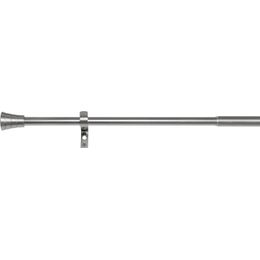 Gardinenstange habito-rillmino, mydeco, Ø 19 mm, 1-läufig, ausziehbar, verschraubt, Aluminium, silberfarben