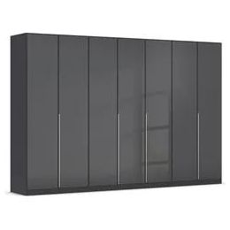 Drehtürenschrank Rauch "Kleiderschrank Kleiderschränke Schrank Garderobe AGORDO mit Glasfront" Schränke Gr. B/H/T: 315cm x 210cm x 54cm, 7 St., grau (graumetallic) durchdachte Innenausstattung, in 6 Breiten und 2 Höhen MADE IN GERMANY