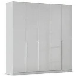 Drehtürenschrank Rauch "Kleiderschrank Kleiderschränke Schrank Garderobe AGORDO mit Glasfront" Schränke Gr. B/H/T: 226 cm x 229 cm x 54 cm, 5 St., grau (seidengrau) durchdachte Innenausstattung, in 6 Breiten und 2 Höhen MADE IN GERMANY