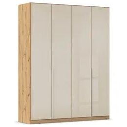 Drehtürenschrank Rauch "Kleiderschrank Kleiderschränke Schrank Garderobe AGORDO mit Glasfront" Schränke Gr. B/H/T: 181cm x 229cm x 54cm, 4 St., braun (eiche artisan) durchdachte Innenausstattung, in 6 Breiten und 2 Höhen MADE IN GERMANY