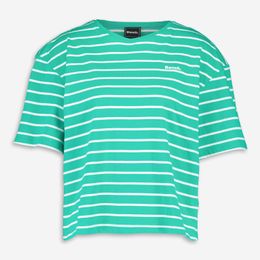TK Maxx Grünes T-Shirt mit weißem Streifenmuster