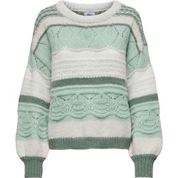 Only® Pullover, Struktur-Strick, für Damen, grün, XL
