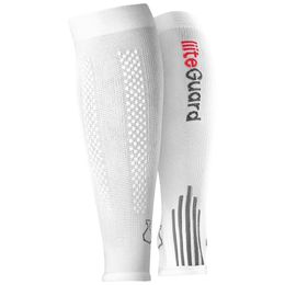 liiteGuard Socken 'SHIN-TECH COMPRESSION CALF SLEEVE' Herren Gr&ouml;&szlig;e L grau / rot / wei&szlig;