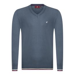 Williot Pullover Herren Größe L blau / rot / weiß