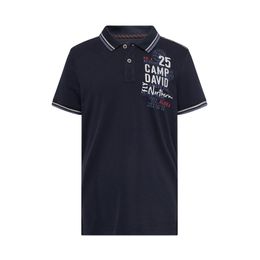 CAMP DAVID Poloshirt 'Alaska Ice Tour' Herren Gr&ouml;&szlig;e S navy / taubenblau / rot / wei&szlig;