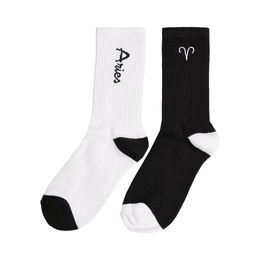 Mister Tee Socken 'Zodiac' Damen Gr&ouml;&szlig;e 35/38 schwarz / wei&szlig;