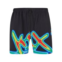 K1x Shorts Herren Gr&ouml;&szlig;e 38 hellblau / gelb / rot / schwarz