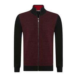 Jacey Quinn Strickjacke Herren Gr&ouml;&szlig;e XL bordeaux / schwarz