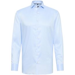 Eterna Performance Shirt Businesshemd, Slim-Fit, Langarm, Haifisch-Kragen, für Herren, blau, 38