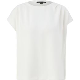 comma, T-Shirt, Ärmelaufschlag, Raffung, für Damen, weiß, 40