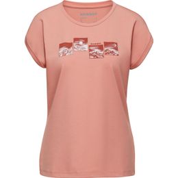 Mammut T-Shirt, feuchtigkeitsregulierend, Frontprint, für Damen, orange, XL