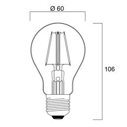 Sylvania ToLEDo Retro LED-Lampe E27 4,1W rot