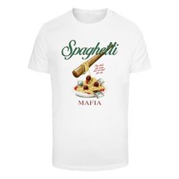 Mister Tee T-Shirt 'Spaghetti Mafia' Herren Gr&ouml;&szlig;e XS umbra / gelb / rot / wei&szlig;