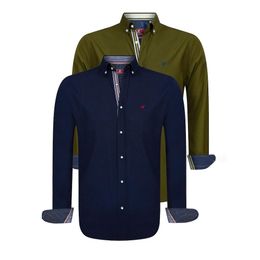 Williot Button Up Shirt male Blue, Green size XL