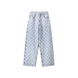 Bershka Jeans Damen Gr&ouml;&szlig;e 44 himmelblau / blue denim