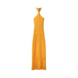 Bershka Knitted dress female Orange size M