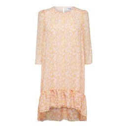 Selected Femme Curve Kleid 'Any-Gracy' Damen Gr&ouml;&szlig;e 44 curry / flieder / wei&szlig; Winterkleid