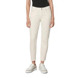 Marc O'Polo Slim-fit-Jeans MARC O'POLO DENIM "Modell ALVA slim cropped" Gr. 26, Länge 32, weiß (clean white) Damen Jeans Röhrenjeans