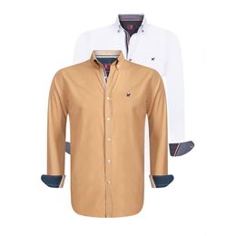 Williot Button Up Shirt male Brown, White size L
