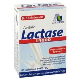 Avitale Lactase 14.000 FCC Tabletten im Spender 80 St