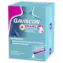 Reckitt Benckiser Deutschland GmbH Gaviscon Dual 500mg/213mg/325mg Suspens.im Beutel 48X10 ml