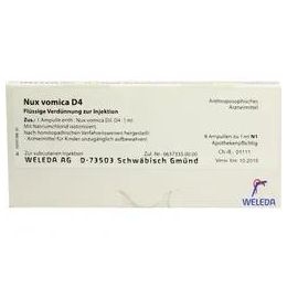 Weleda NUX Vomica D 4 Ampullen 8X1 ml