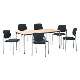 Nowy Styl Konferenztisch, Tisch 1200 x 800 mm chrom / Buche