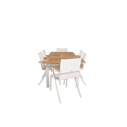 ebuy24 Garten-Essgruppe Panama Gartenset Tisch 90x152/210cm und 6 Stühle M