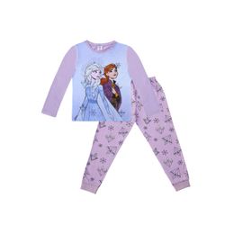 Disney Pyjama Eiskönigin 2 Schlafanzug langarm Pyjama mit Anna und Elsa